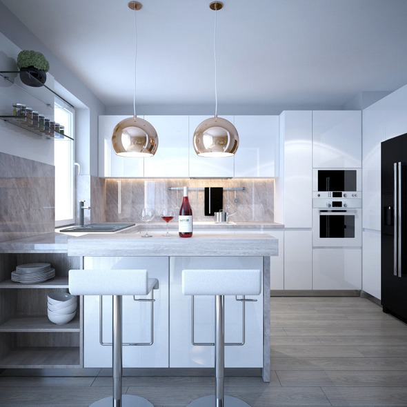 Návrhy kuchyne - Návrhy interiéru luxusnej kuchyne | Lual Studio